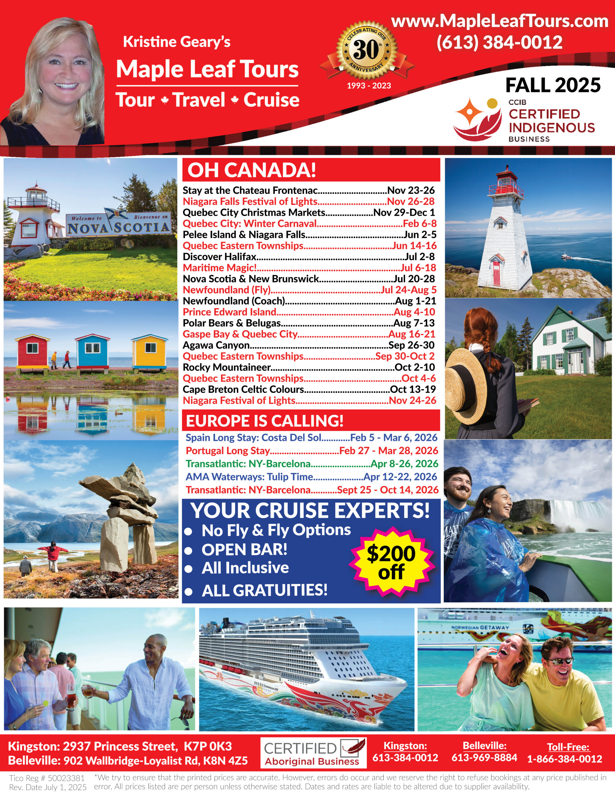 Hit The Road - Maple Leaf Tours | Tour | Travel | Cruise