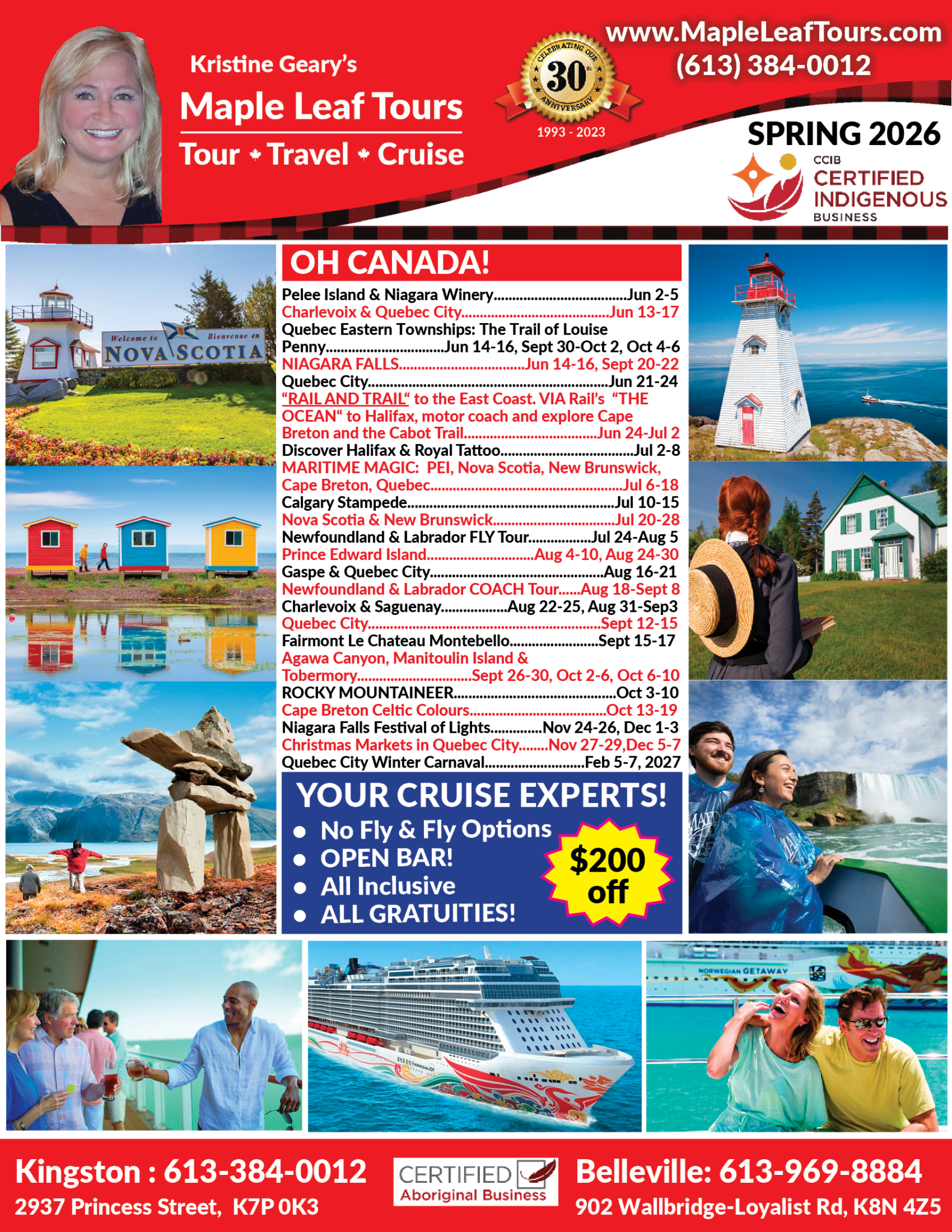 All Tours - Maple Leaf Tours | Tour | Travel | Cruise