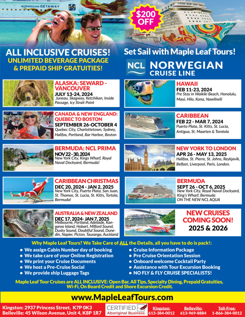 Hit The Road - Maple Leaf Tours | Tour | Travel | Cruise